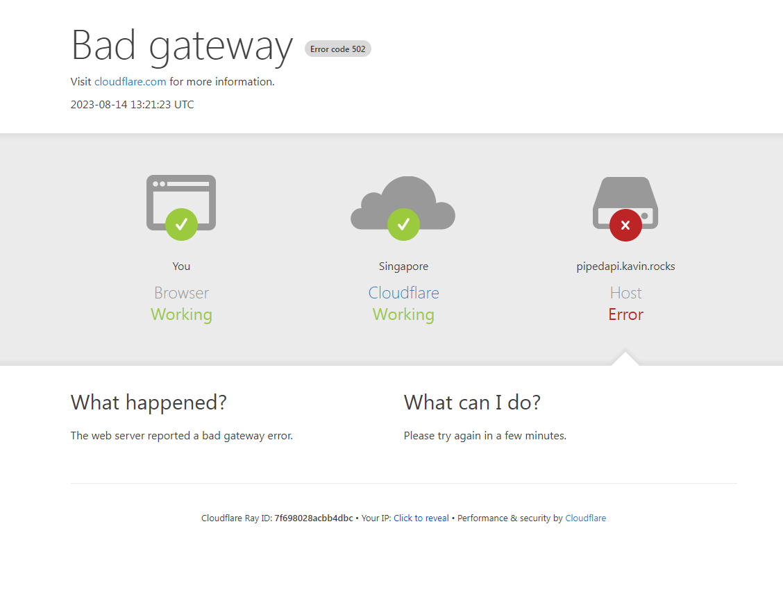 PipedApi from piped.kavin.rocks is dead now · Issue #2803 · TeamPiped ...