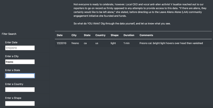 Github Laura Escamilla Ufo Sightings