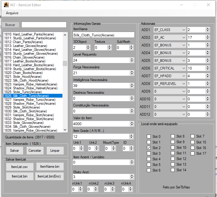 GitHub - juyt1/W2-ItemListEditor: Editor de ItemList 7.7.3