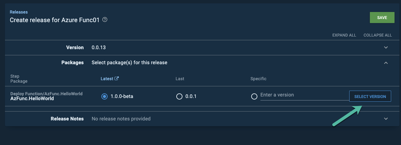 Don't display pre-release packages by default when selecting specific versions for release ...