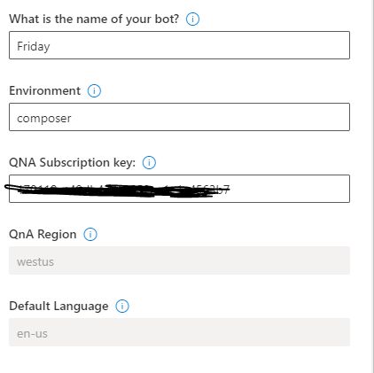 QNA Subscription key - Sorry, something went wrong with publishing. Try again or exit out of ...