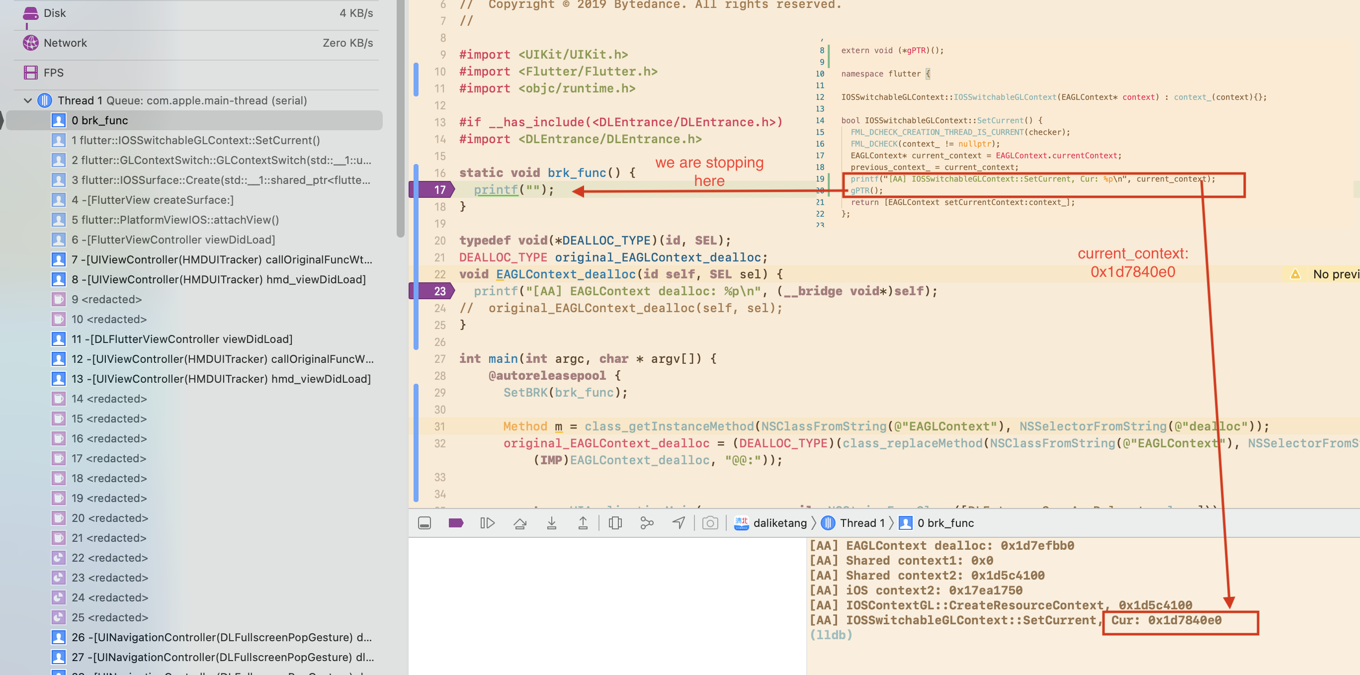 Random crash for OpenGL context on old iOS devices was reintroduced in ...