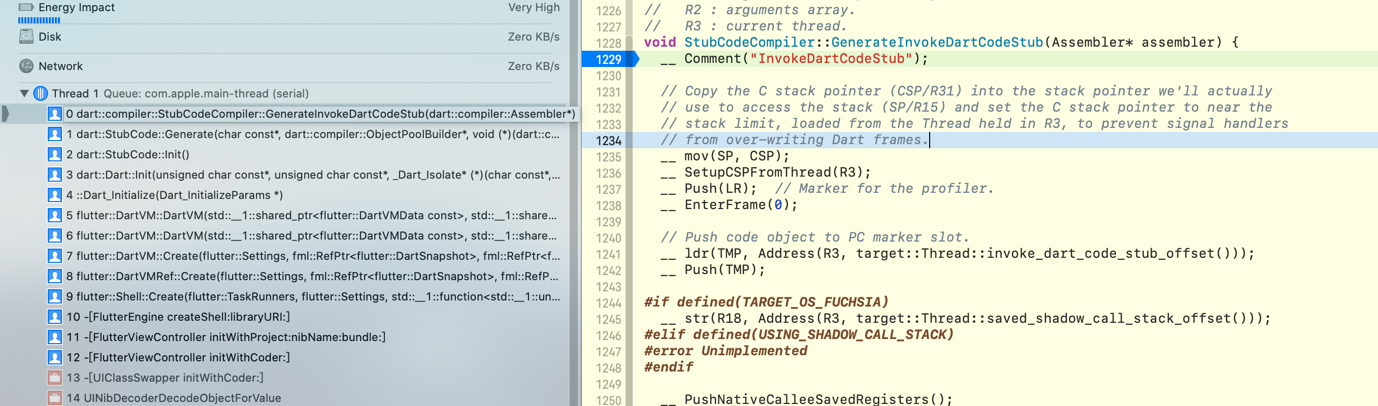 Why Dart Vm Keep Emitting Native Code Running In Debug Mode On Ios · Issue 57111 · Flutter