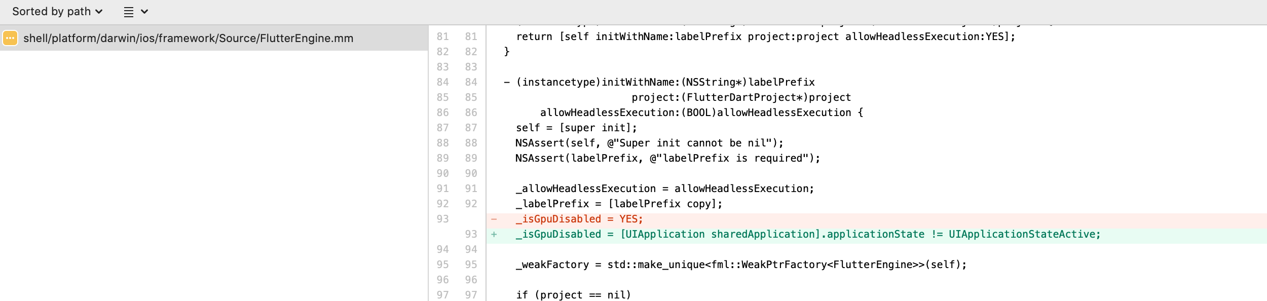 Ios Crash Because Of Using Opengl When App Is In Background · Issue 57464 · Flutterflutter