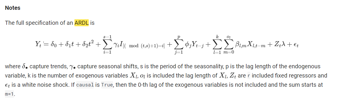 ARDL fitted params in summary() are not real · Issue #8700 · statsmodels/statsmodels · GitHub