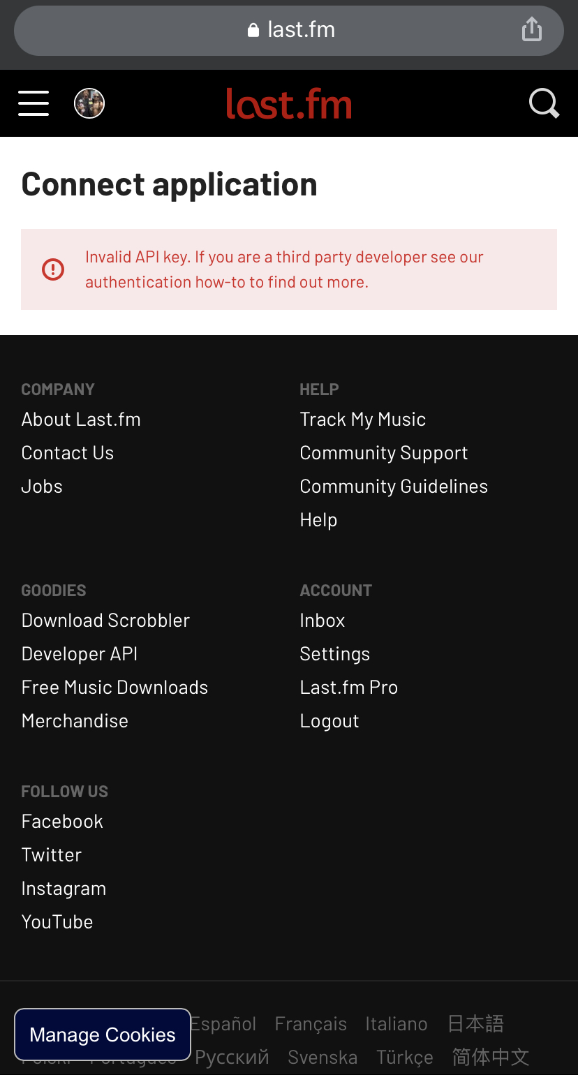 Invalid Api Key Error When Trying To Login · Issue 194 · Fmbot Discordfmbot · Github