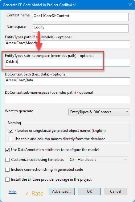 Feature Suggestion for Model Namespace · Issue #1524 · ErikEJ/EFCorePowerTools · GitHub