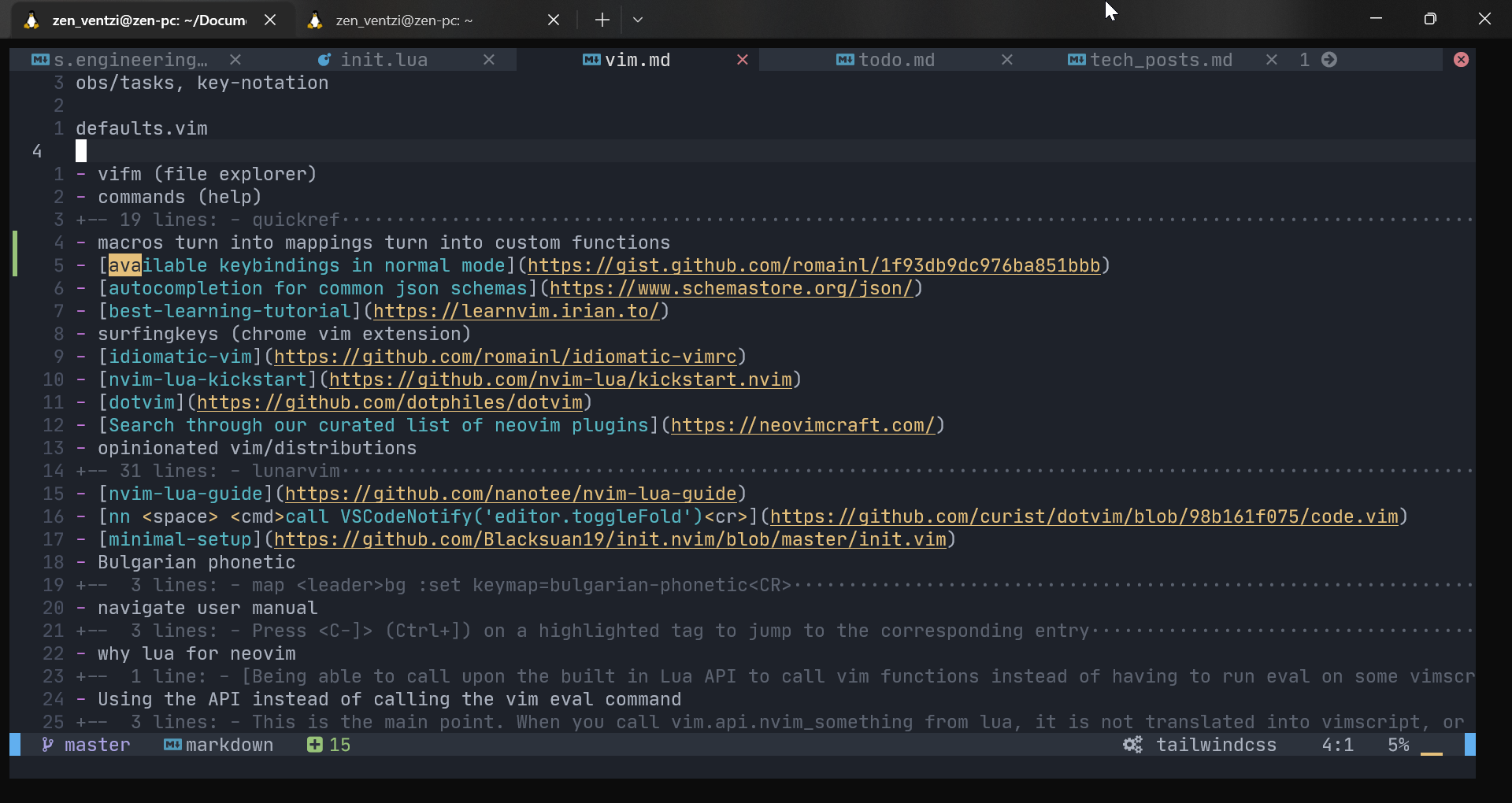 Markdown Highlighting Not Looking Right · Issue 2932 · Lunarvim