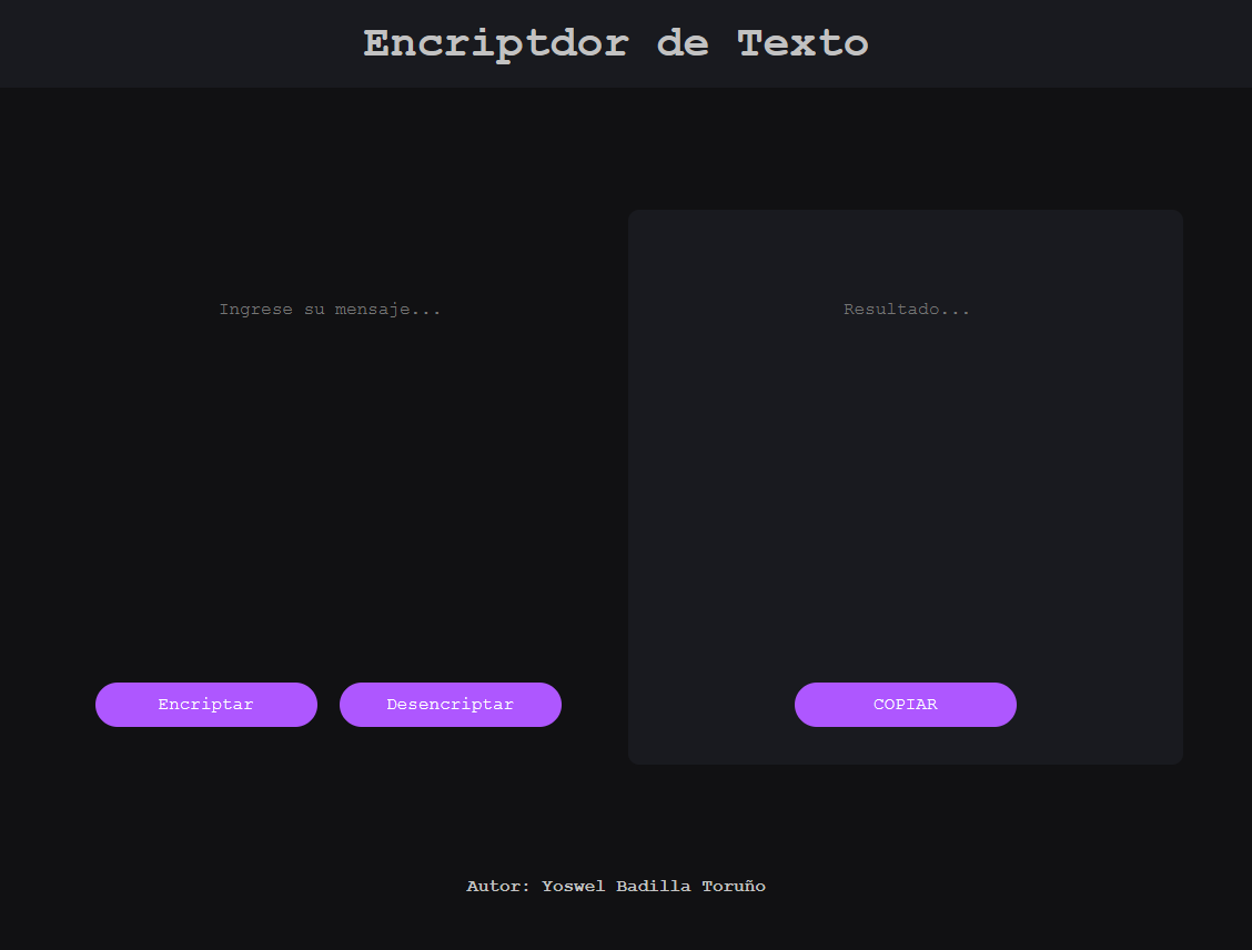 GitHub - Yoswell/Encriptador_De_Texto