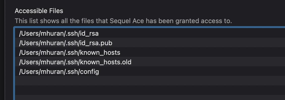 Sequel Ace won't connect via SSH · Issue #1108 · Sequel-Ace/Sequel-Ace · GitHub