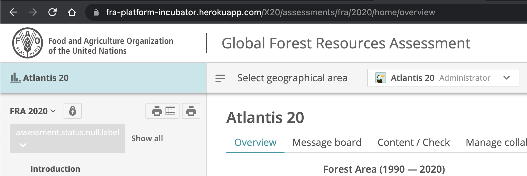 Navigation Country Status: default value · Issue #1621 · openforis/fra-platform · GitHub