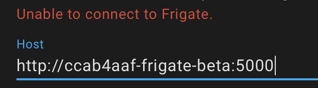 Unable To Connect To Frigate Error When Adding Integration · Issue