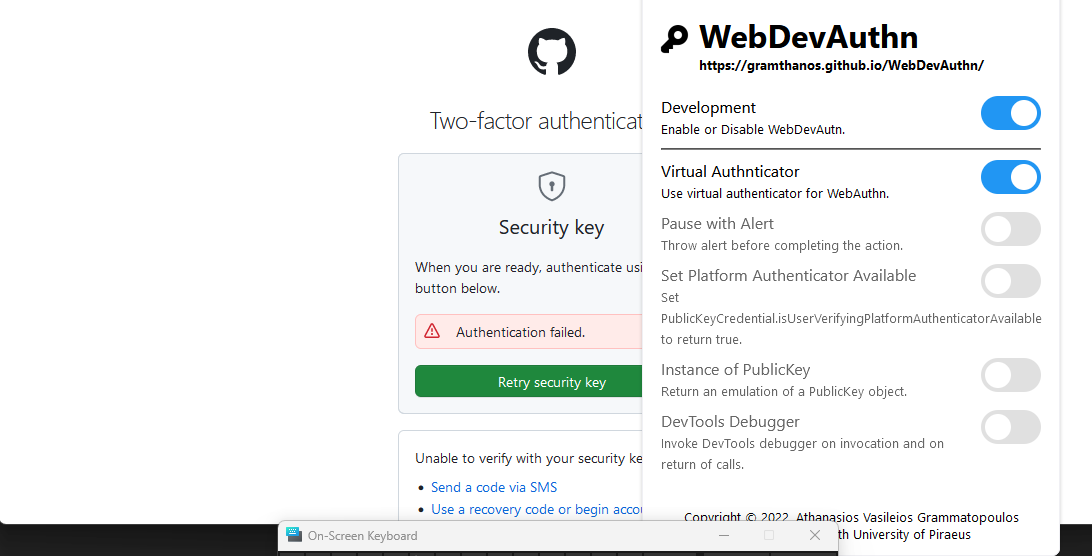 Firefox only: Extension races with WebAuth Windows security system dialog · Issue #3 ...