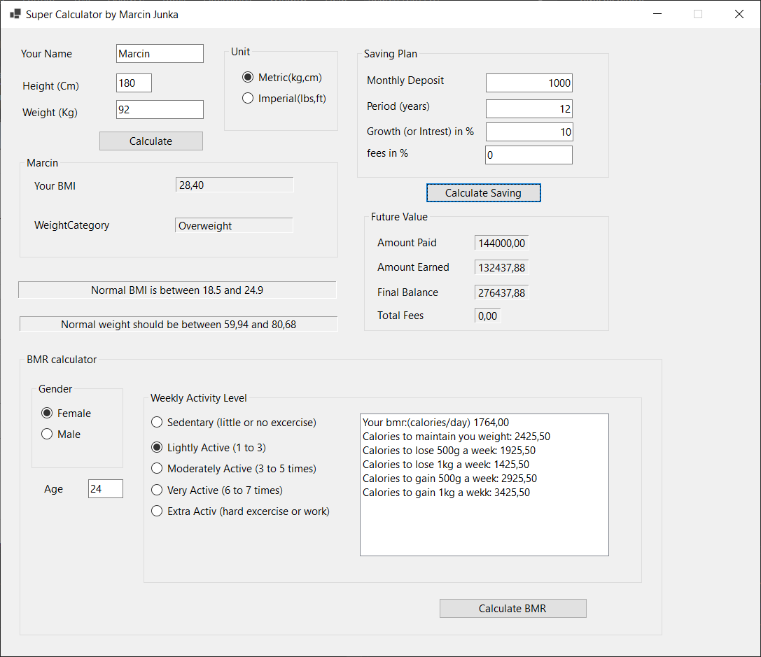 GitHub - GitMalmoer/BMI-BMR-Funds-Calculator