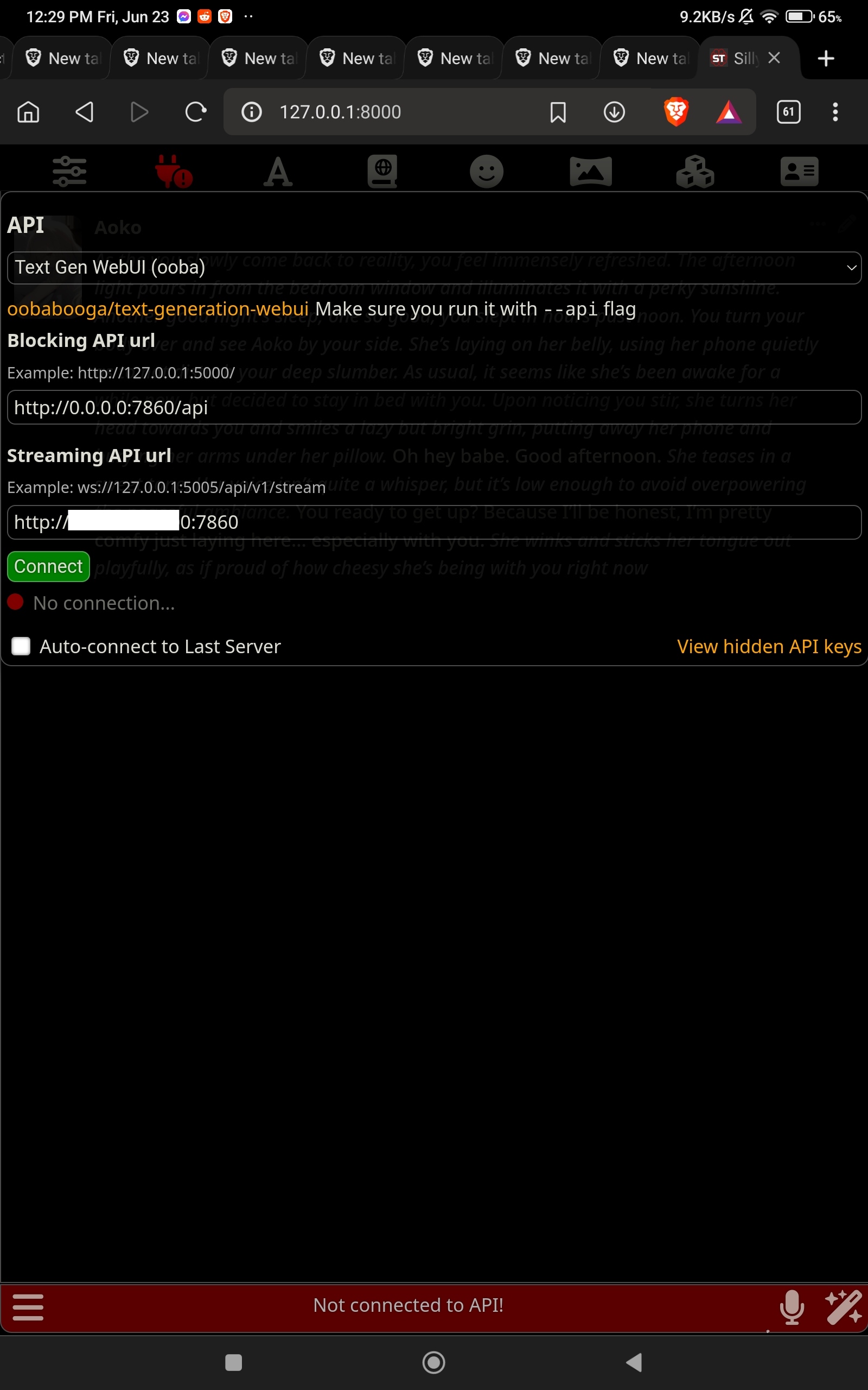 How do you make the PC as host for Ooba, then connect to Mobile with Sillytavern? (been trying ...