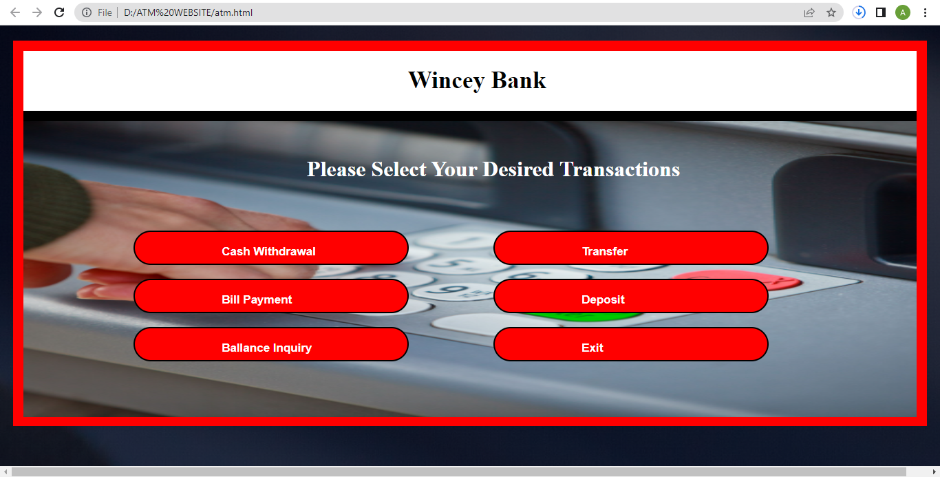GitHub - AbilaJesy/ATM_project: html,css,js project GitHub - AbilaJesy/ATM_project: html,css,js project