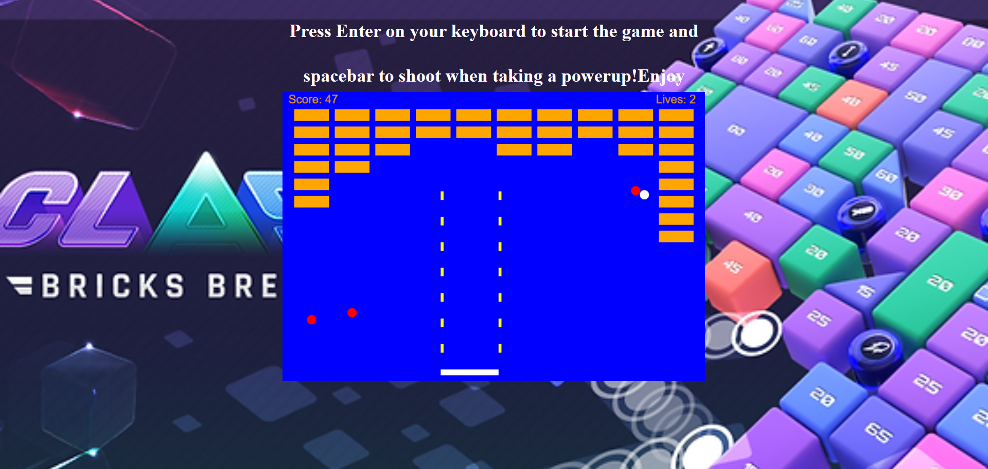 GitHub - Wael-Mattar/BreakTheBricks-SpaceShooter