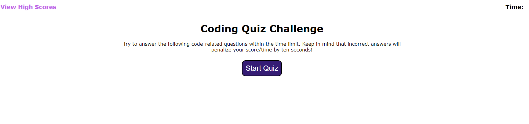 GitHub - Arthur528/the-grader-mark--this-as-missing: Web APIs Challenge: Code Quiz
