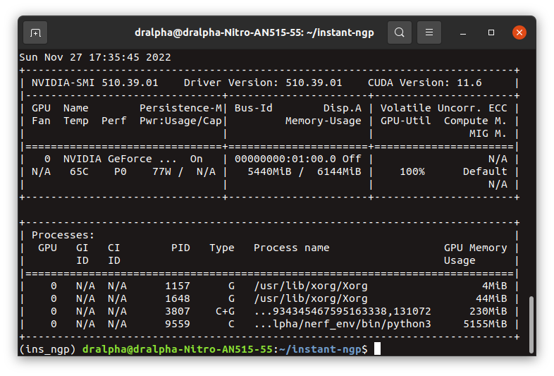 GPU memory size error max memory usage reached on nerfstudio instant-ngp · Issue #1033 ...