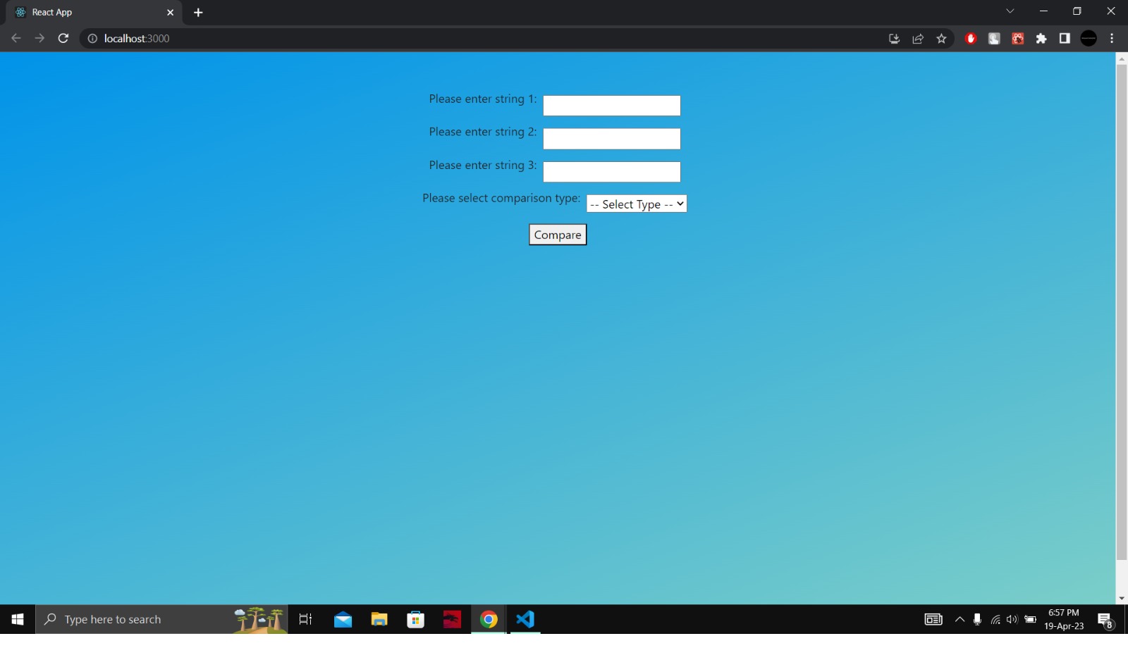 Github Bhuvipr128 String Comparing App React