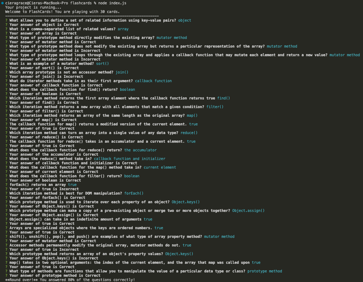 GitHub - cieragrace/flashcards: Flashcards project