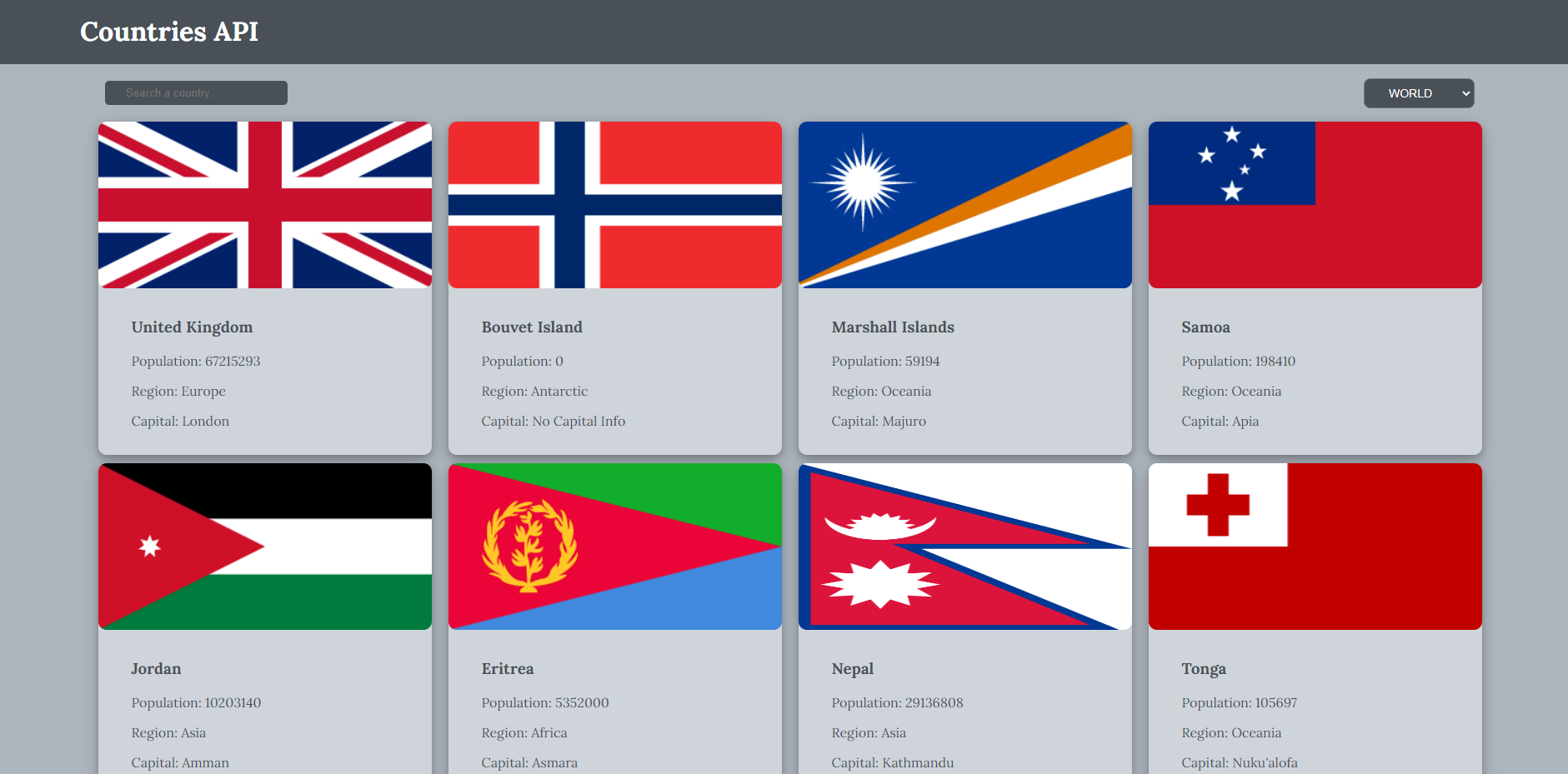 GitHub - MBeklevic/countries-app