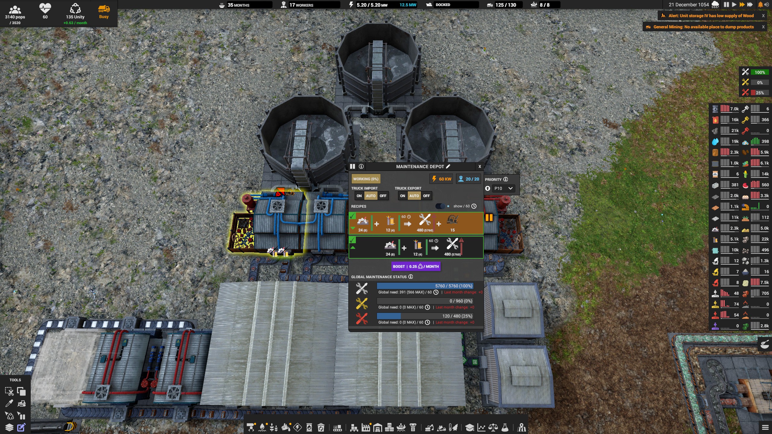 Maintenance doesn't drop · Issue #798 · MaFi-Games/Captain-of-Industry ...