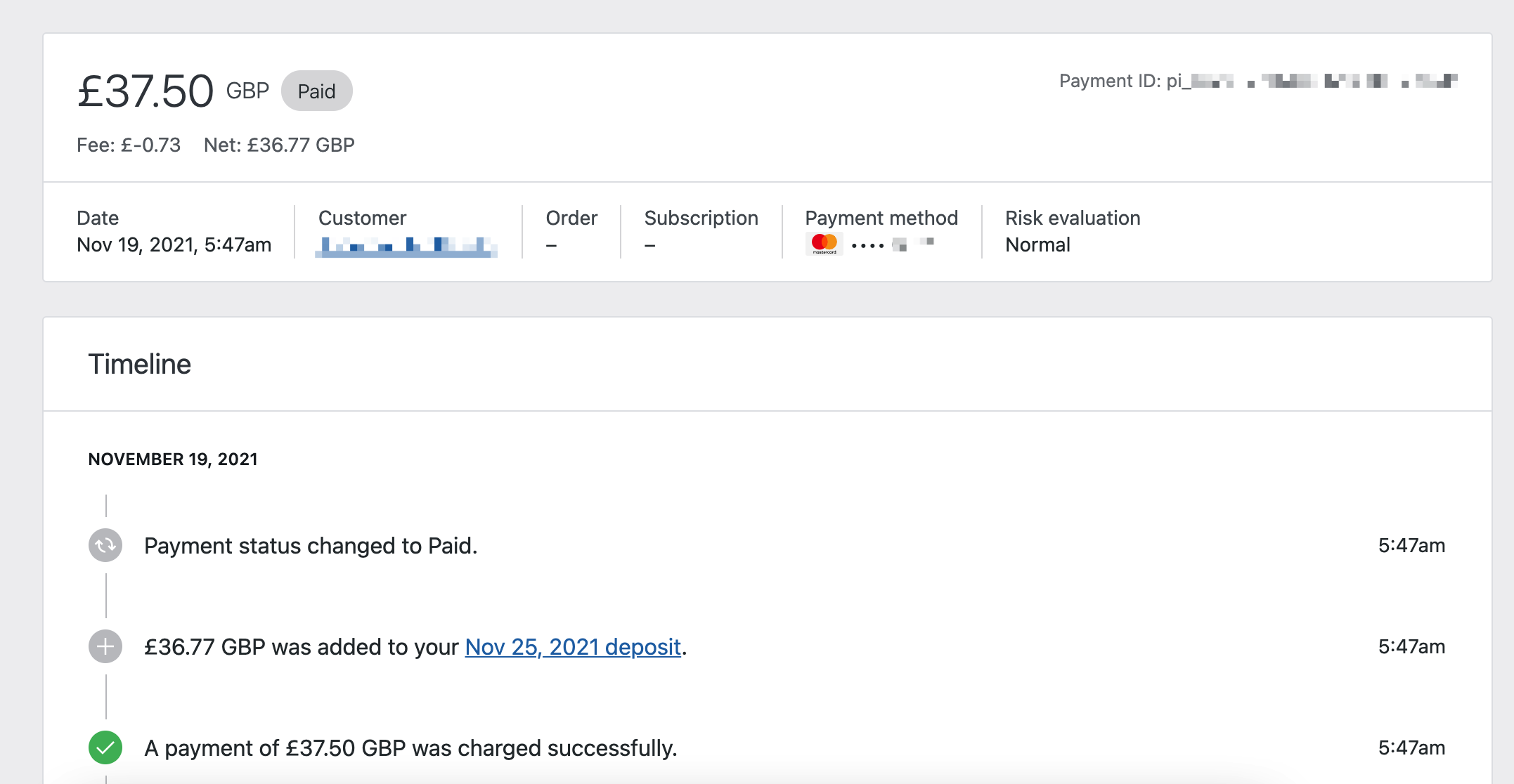 Some orders do not have payment information and the corresponding ...