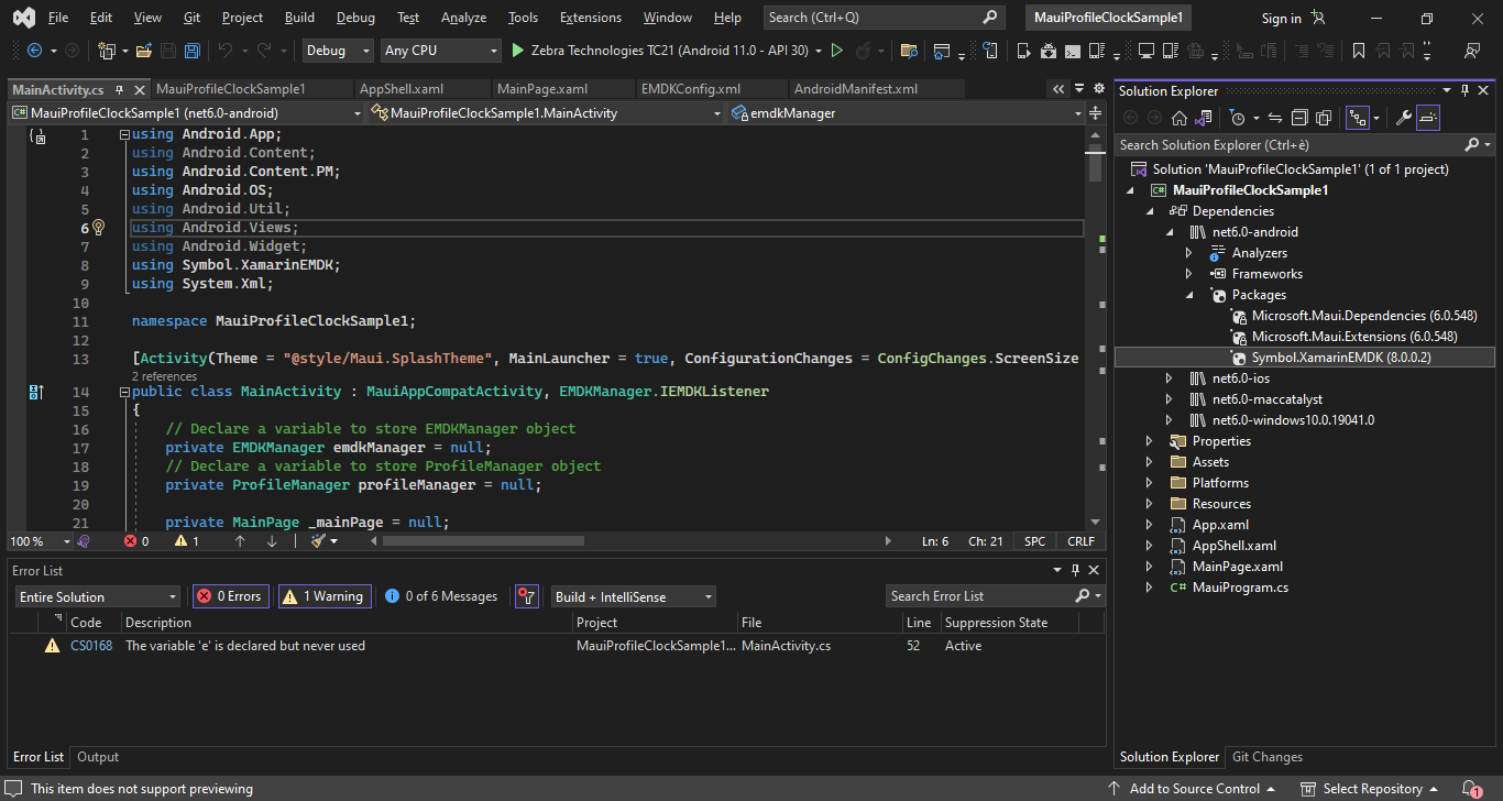 GitHub - ZebraDevs/MauiProfileClockSample1