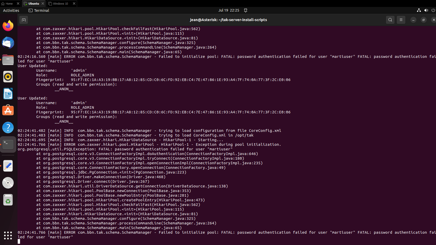 Tak server not onnecting with my database · Issue #35 · Cloud-RF/tak-server · GitHub