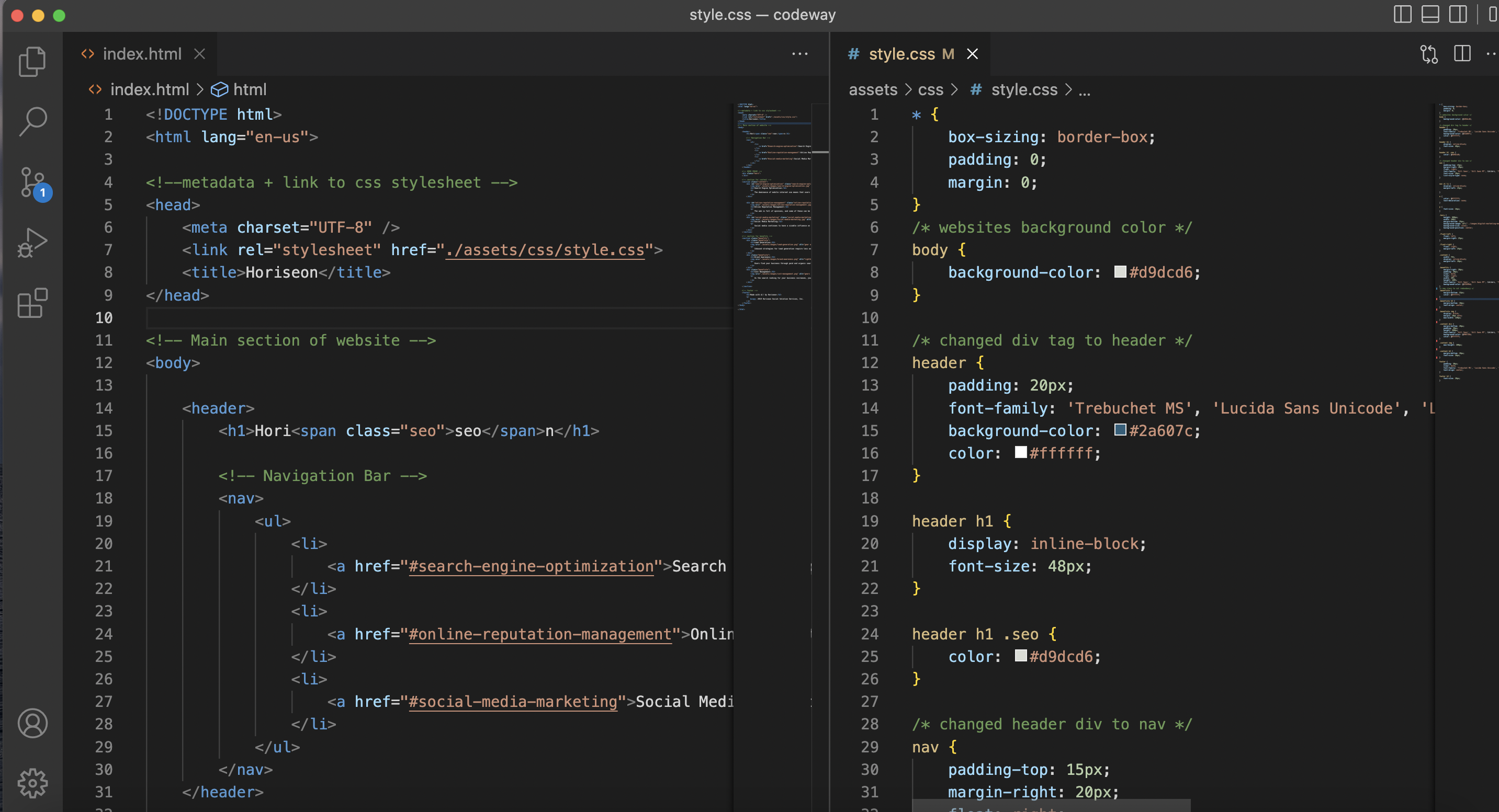 GitHub - swnova/codeway: Module 1 Challenge