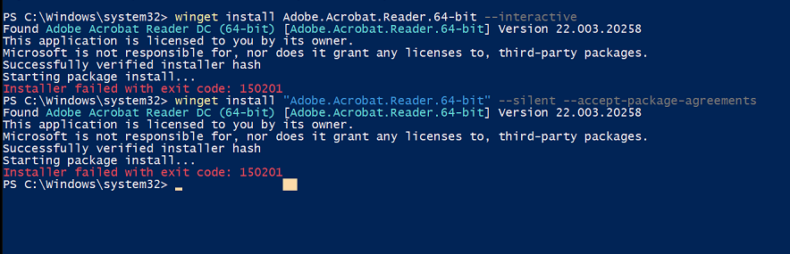 [Package Issue]: Adobe.Acrobat.Reader.64-bit · Issue #86318 · microsoft/winget-pkgs · GitHub