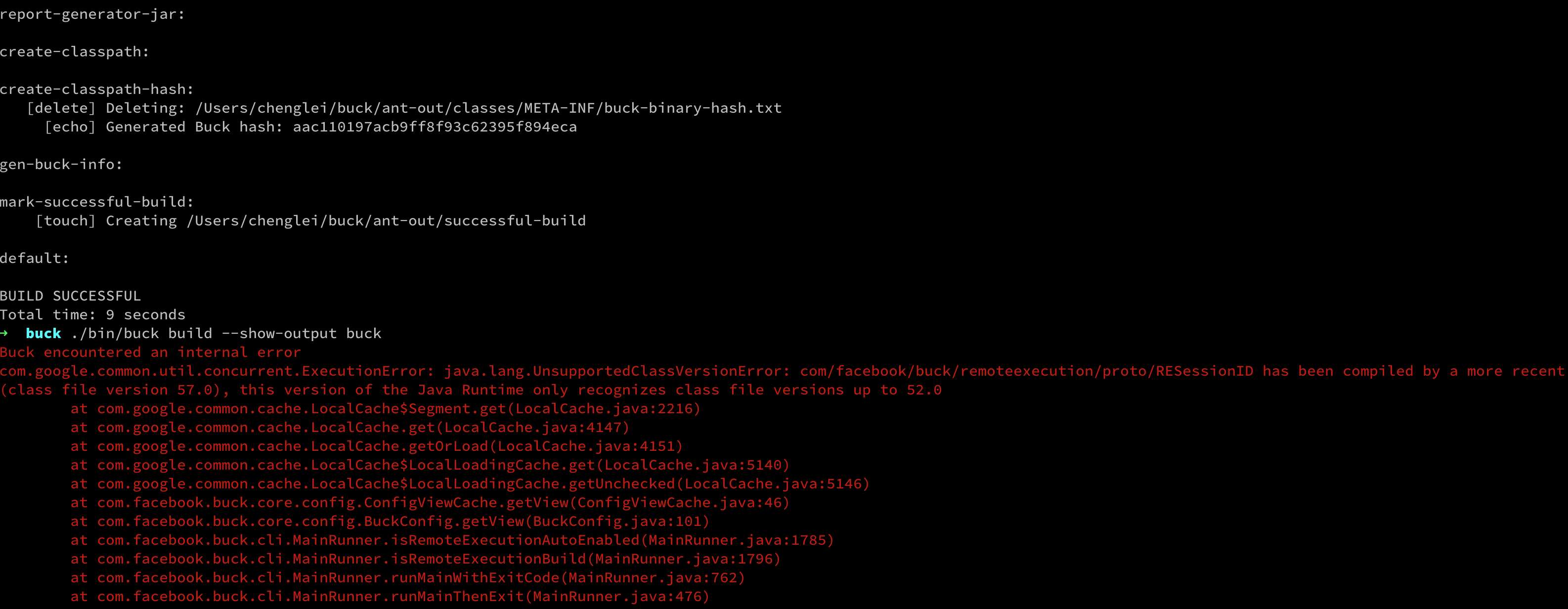 Build Error · Issue 2524 · Facebookbuck · Github