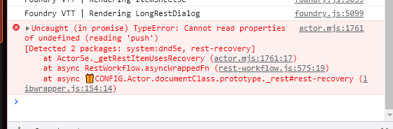 [BUG] Items with "Charges" prevent rests from finishing and don't recharge. · Issue #123 · roth ...