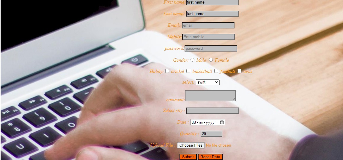 Github Sohan9725 Registration Form Usin Html And Css