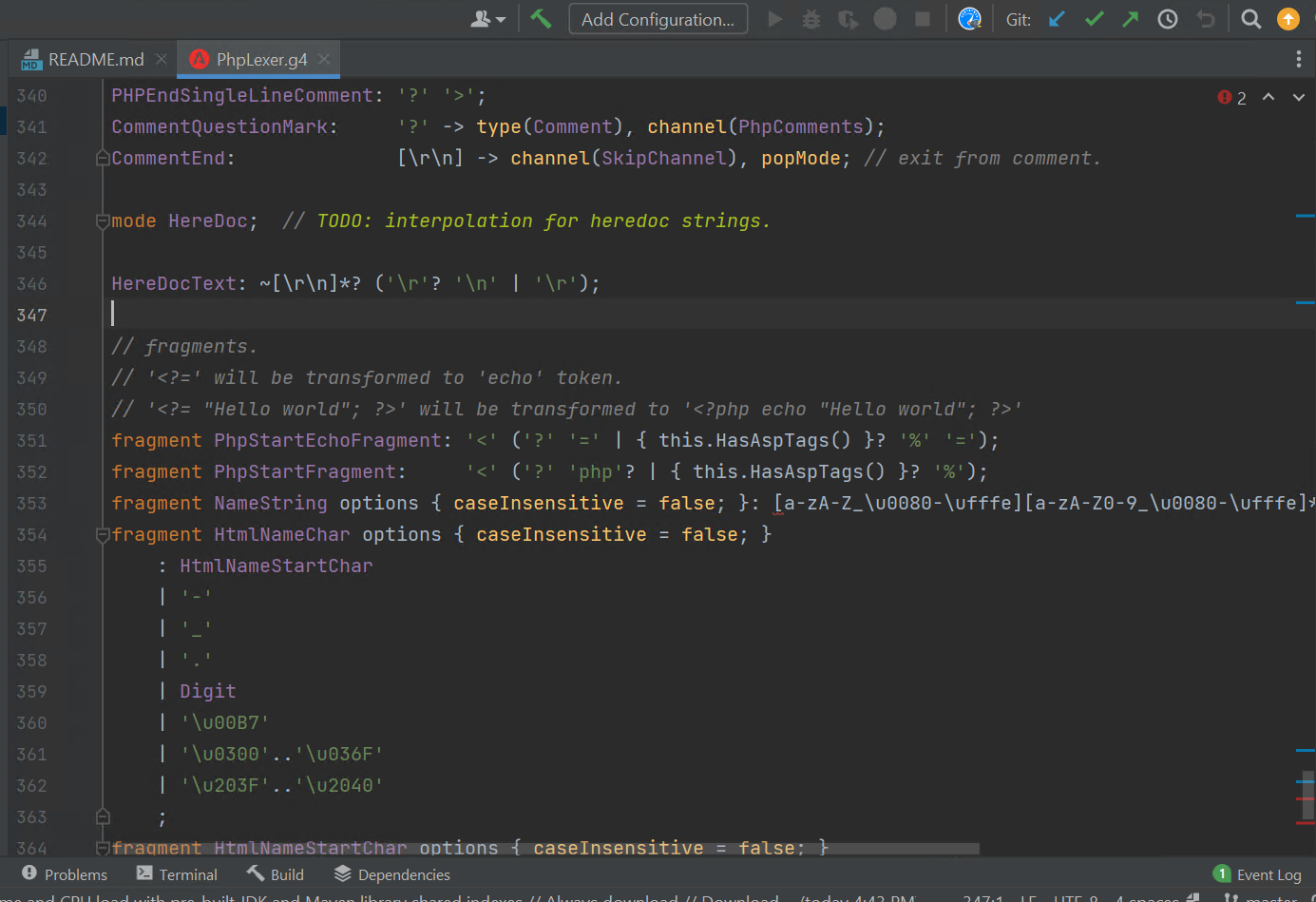 Plugin version 1.18 (Apr '22 update) does not parse grammars with new caseInsensitive option at ...