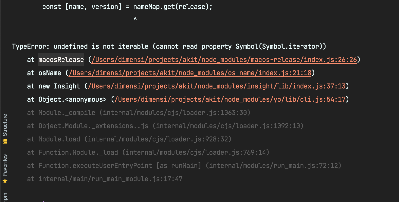 Can you add try/catch ? · Issue #11 · sindresorhus/macos-release · GitHub