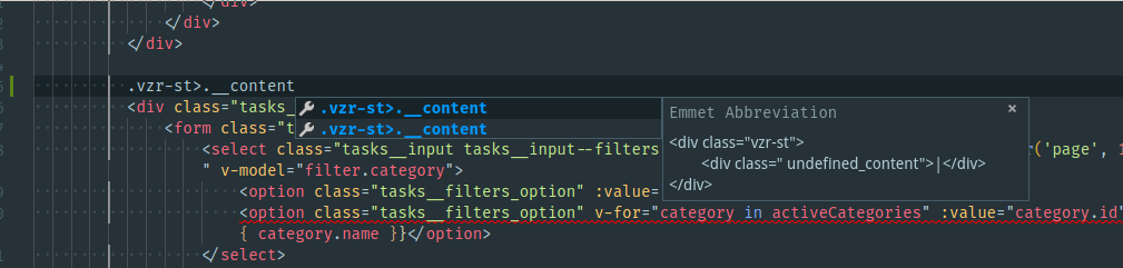 Emmet Bem is not working in vue files · Issue #426 · vuejs/vetur · GitHub