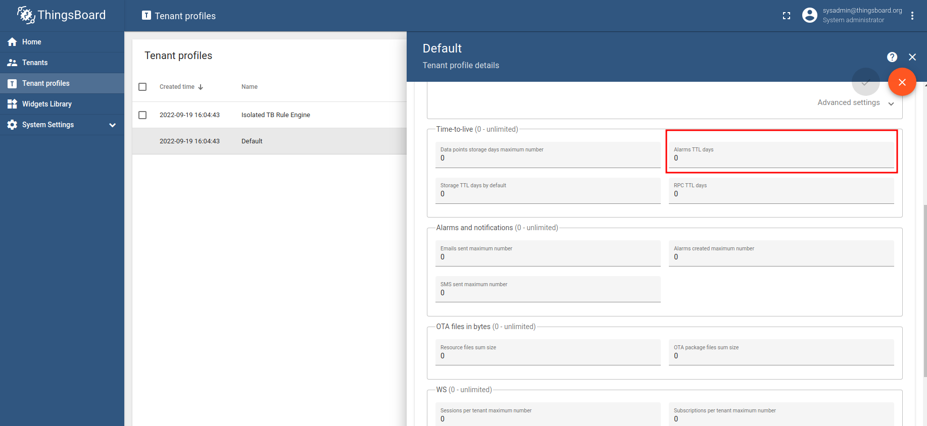 [Question] TTL for cleared alarms? · Issue #7673 · thingsboard/thingsboard · GitHub