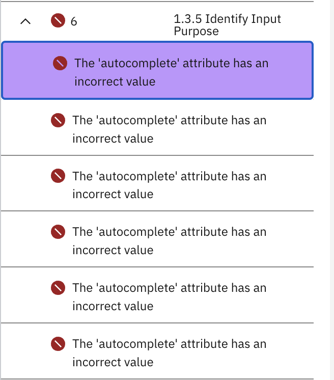 [BUG]: is autocomplete "one-time-code" supported? · Issue #1435 · IBMa/equal-access · GitHub