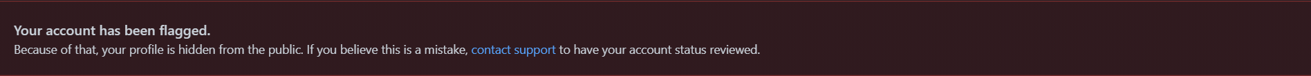Your account has been flagged · community · Discussion #33494 · GitHub