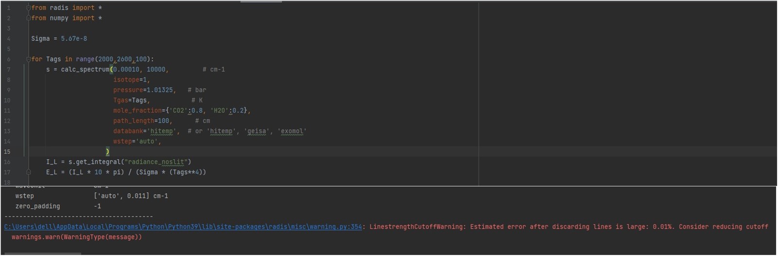 🚀 Feature: I want to calculate total emissivity using radis someday ...