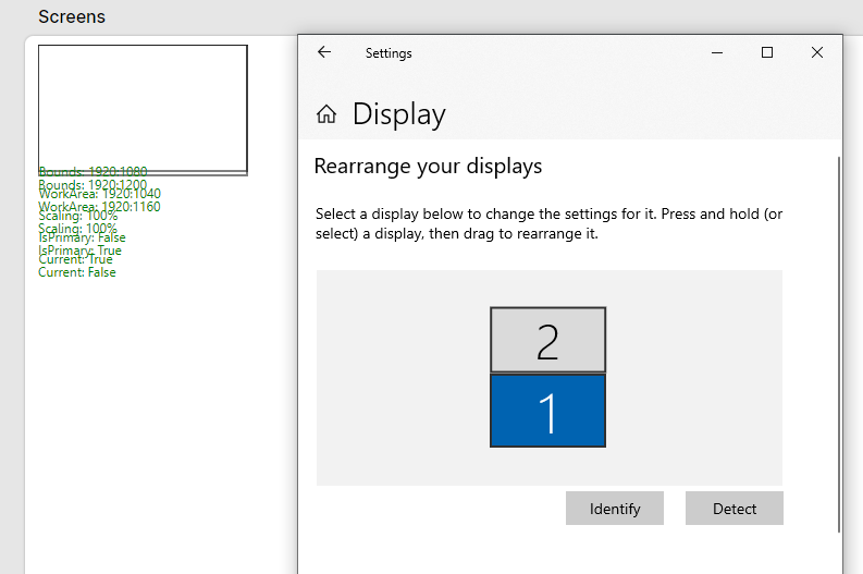 The screen page in the controls catalog samples does not show multiple ...