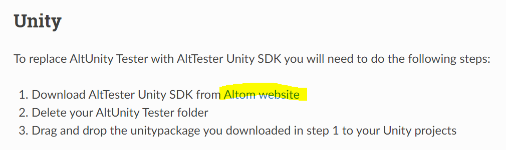 [documentation Get Started] Altom Website Is Mentioned In The Docs As The Host Of Alttester