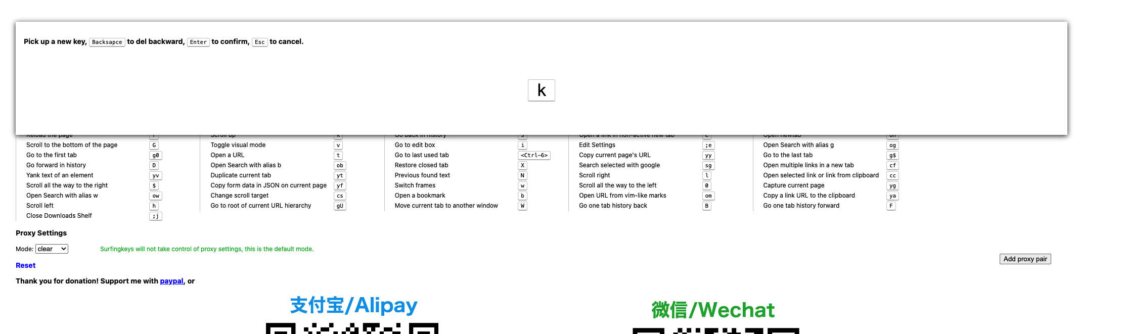 Cant Remap Keys In Gui Mode · Issue 1889 · Brookhongsurfingkeys · Github 4459