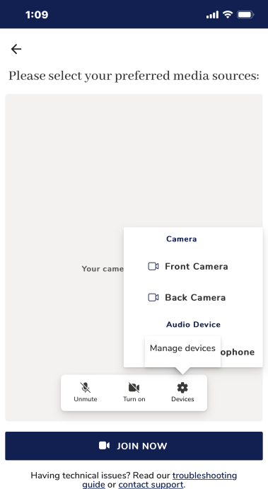 Manage Devices Tooltip Covers The Device List control bar option in iOS · Issue #2779 · Azure ...