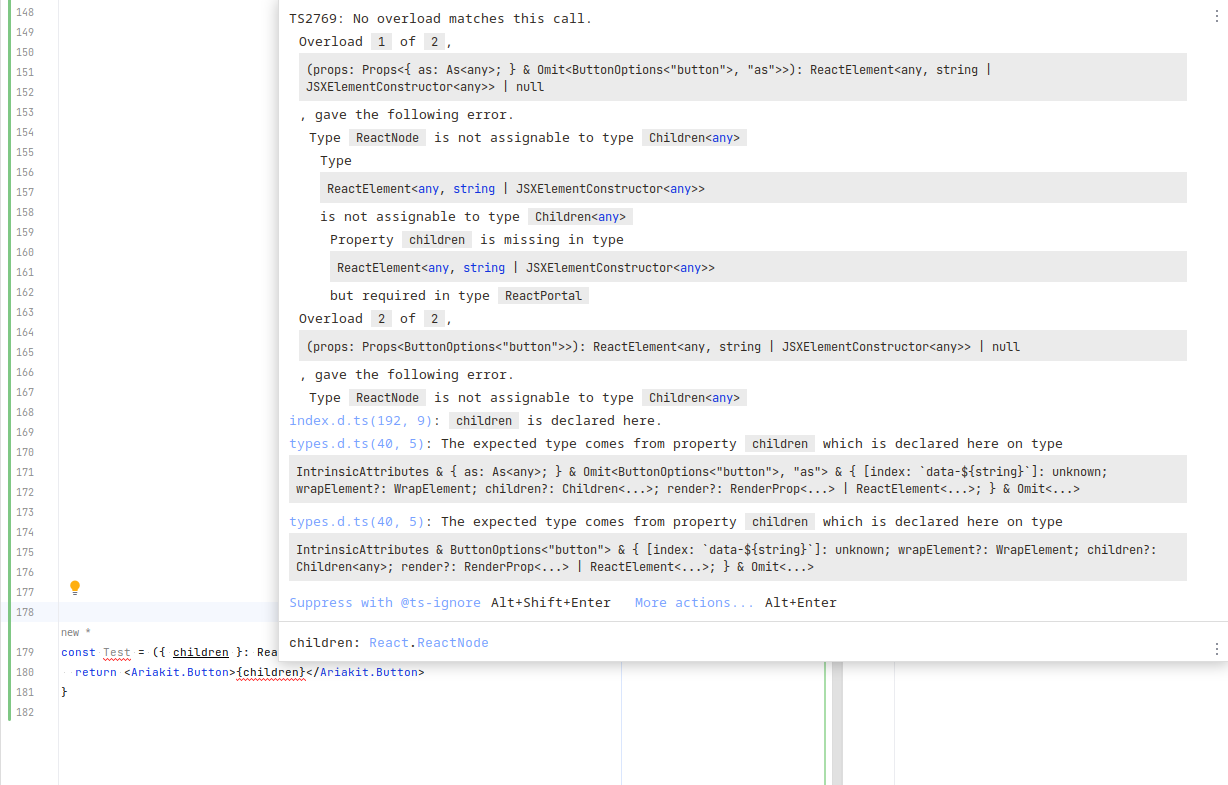 The Problem With Typing Children Issue 2715 Ariakit Ariakit Github