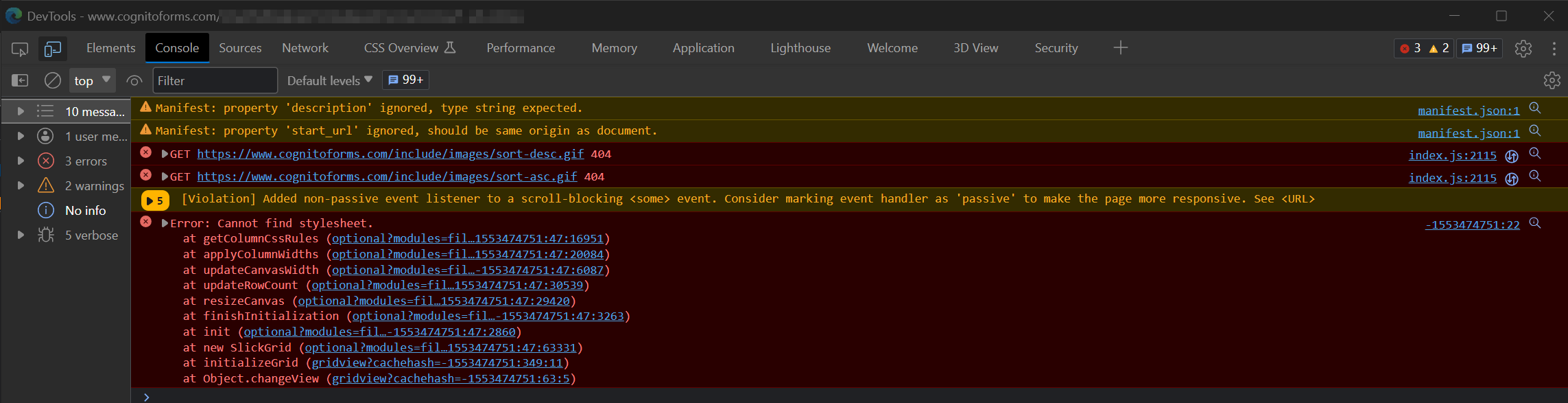 Broken Website Cognito Forms Entries Screen · Issue 11498 · Darkreaderdarkreader · Github