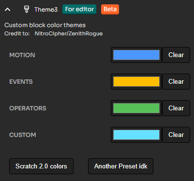 Addon option presets · Issue #462 · ScratchAddons/ScratchAddons · GitHub