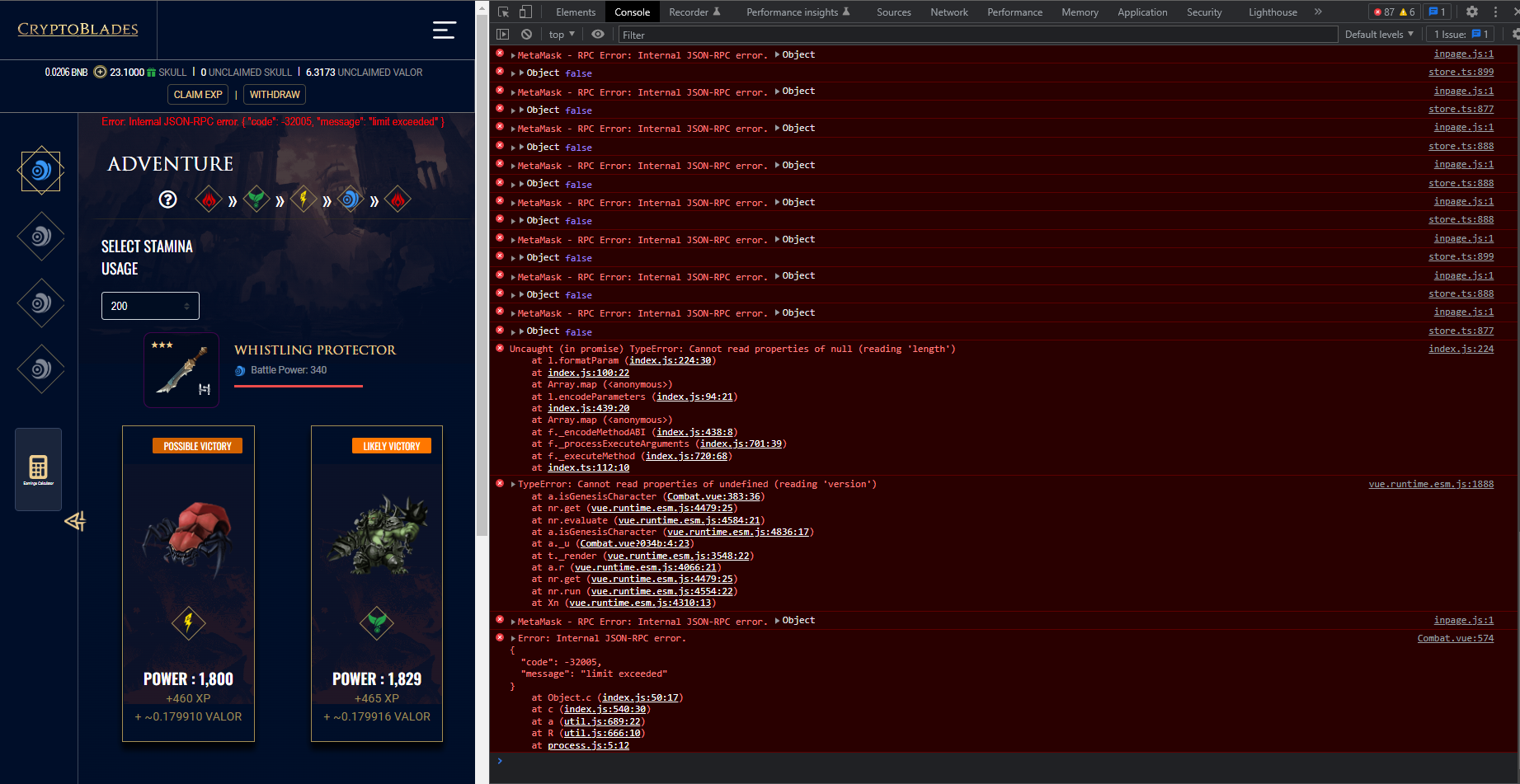 [BUG] - GEN 2 and GEN1 RPC error · Issue #1753 · CryptoBlades/cryptoblades · GitHub